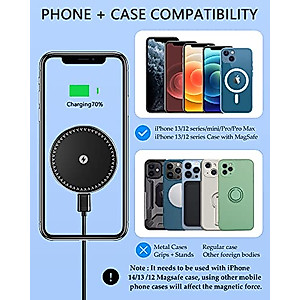 KOWUSU 15W Compatible for MagSafe Car Mount Charger, Magnetic Wireless Car Charger, Fast Charging Auto-Alignment Air Vent Phone Holder for iPhone 14/13/12/Pro/Max/Mini/MagSafe Case