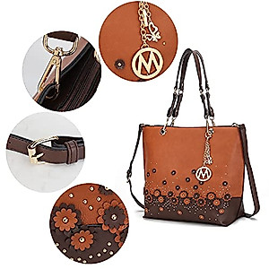 MKF Collection Tote Bag for Women's Top-Handle Satchel Messenger Purse with Small Pouch
