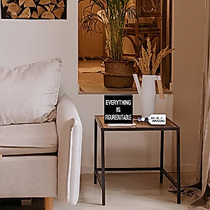 Black Decor for Home Office Desk, Wood Box Sign, Everything is Figureoutable Sign, You are Amazing Mini Plaque, Inspirational Gifts for Women, Men