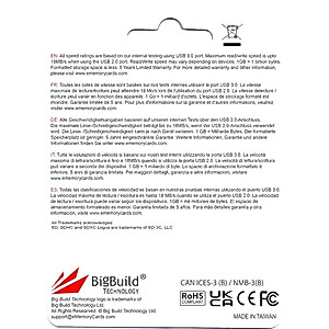 BigBuild Technology 16GB UHS-I U3 95MB/s Memory Card for Canon PowerShot SX420 is, SX430 is, SX520 HS, SX530 HS, SX540 HS, SX60 HS, SX610 HS, SX620 HS, SX710 HS, SX720 HS, SX730 HS, SX740 HS Camera