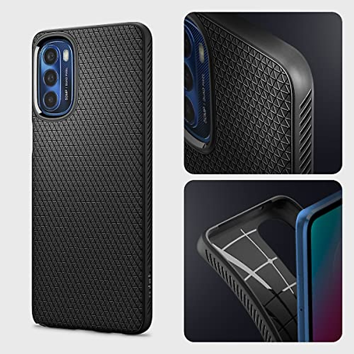 Spigen Liquid Air Armor Designed for Moto G Stylus 2022 Case - Matte Black