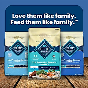 Blue Buffalo Life Protection Formula Adult Dry Dog Food, Helps Build and Maintain Strong Muscles, Made with Natural Ingredients, Fish & Brown Rice Recipe, 30-lb. Bag