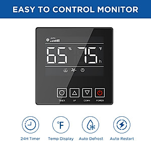 Moiswell Crawl Space Dehumidifier Remote Controller for Model M145 XP235 MP70, Digital Humidity, Temperature, Timer, Adapt The Humidity Level
