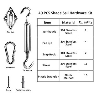 Ankuka Waterproof Sun Shade Sail Canopy Rectangle UV Block for Outdoor Patio and Garden, Yard Activities 2022 (Hardware Kits)