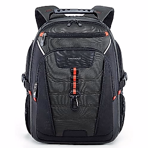 BAGSMART Business Laptop Backpack, Water-Resistant Anti-Theft Slim Durable Laptop Backpack with USB Charging Hole, College Bag Computer Bag, Gifts for Men & Women, Fits 15.6-Inch Notebook, Grey-Green