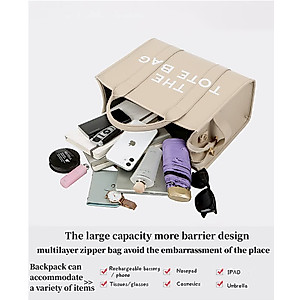 IMPRINTNATION The Tote Bag for Women.PU Leather Handbag with Shoulder Strap and Zipper Closure