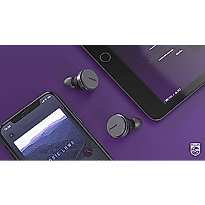 Philips T8506 True Wireless Headphones with Noise Canceling Pro (ANC), Wind Noise Reduction & Bluetooth Multipoint Connectivity, Black