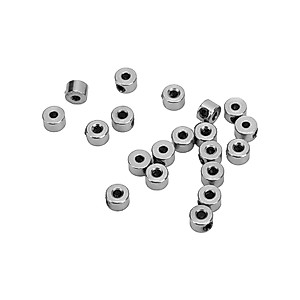 Dilwe Shaft Collar, Landing Gear Stopper Set Wheel Collar Ring, Stainless Steel 2.1mm Landing Gear Stopper Set Wheel Collar RC Airplane Accessory