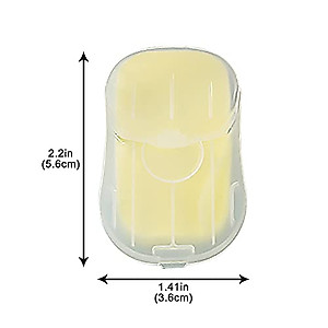 FUELEGO 50 Pieces Portable Soap Sheets Disposable Safe Water Soluble Hand Washing Bath Scented Soap Paper for Travel Outdoor Camping Hiking