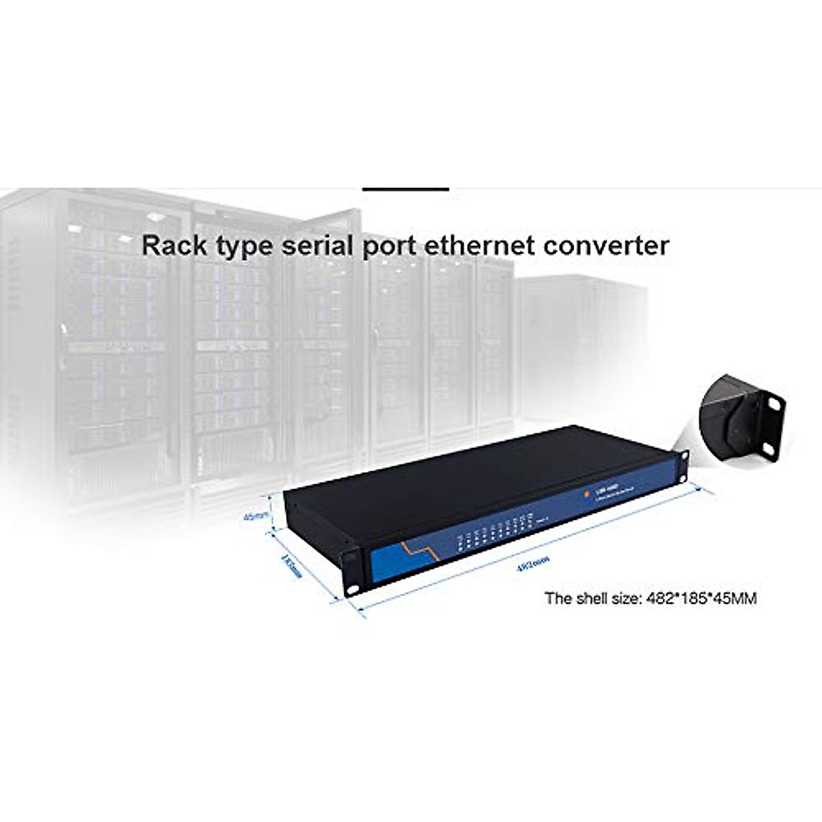 USR-N668 8 Ports Serial Ports Device RS232/RS485/RS422 Serial to Ethernet Converters Module Support TCP Server/UDP Client