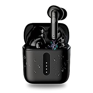 VEECOH True Wireless Earbuds Bluetooth Headphones Deep Bass Earphones,25H Playtime LED Display Touch Control Built-in Microphone in-Ear IPX5 Waterproof Headset for Airpods iPhone Samsung iOS Android