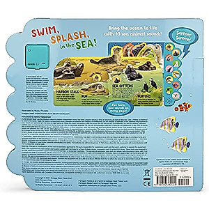 Swim and Splash in the Sea! Let's Listen to the Ocean - 10-Button Children's Sound Book, Ages 2-7