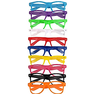 Art+Social 10 Black Nerd Glasses - Clear Lenses