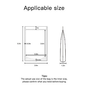 100 Pcs Resealable Bags,3.9" x 5.9"Clear Stand Up Food Bags,Zip Lock Food Storage Bags for Packaging Products,Herbs,Snack,Tea,Spices,Pet Food and Soaps