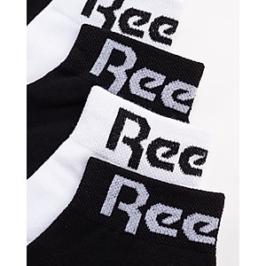 Reebok Women's Comfort Cushioned Athletic Quarter Cut Socks (6 Pack), Size 4-10, BlackWhite