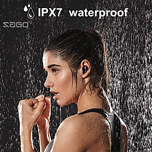 SZSAGO-Bluetooth-5.2-Wireless-Earbuds W5S True Wireless in-Ear Earphones with USB C Metal Charging case, IPX7 Waterproof Stereo Headphones,Built-in Mic Headset for iPhone/Samsung (Blue)