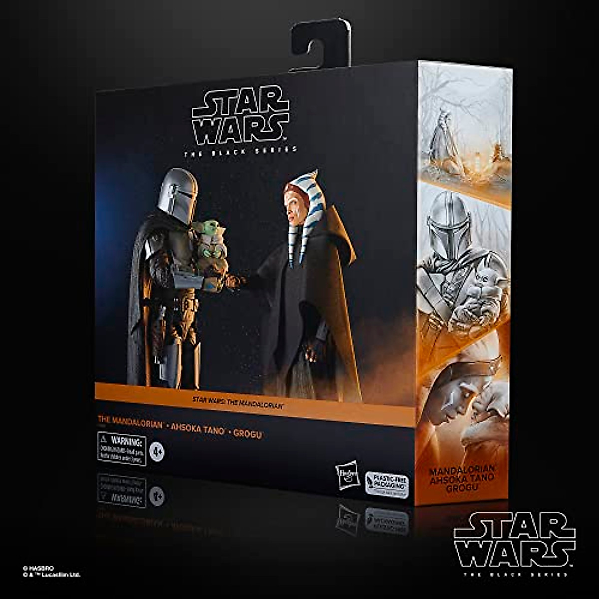 STAR WARS The Black Series The Mandalorian, Ahsoka Tano & Grogu Toy 6-Inch-Scale The Mandalorian Collectible Action Figure 3-Pack, Toys for Kids Ages 4 and Up (Amazon Exclusive)
