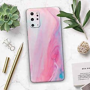 DesignSkinz Marbleized Colored Paradise V3 Protective Vinyl Decal Wrap Skin Cover Compatible with The Samsung Galaxy S20 (Screen Trim & Back Glass Skin)