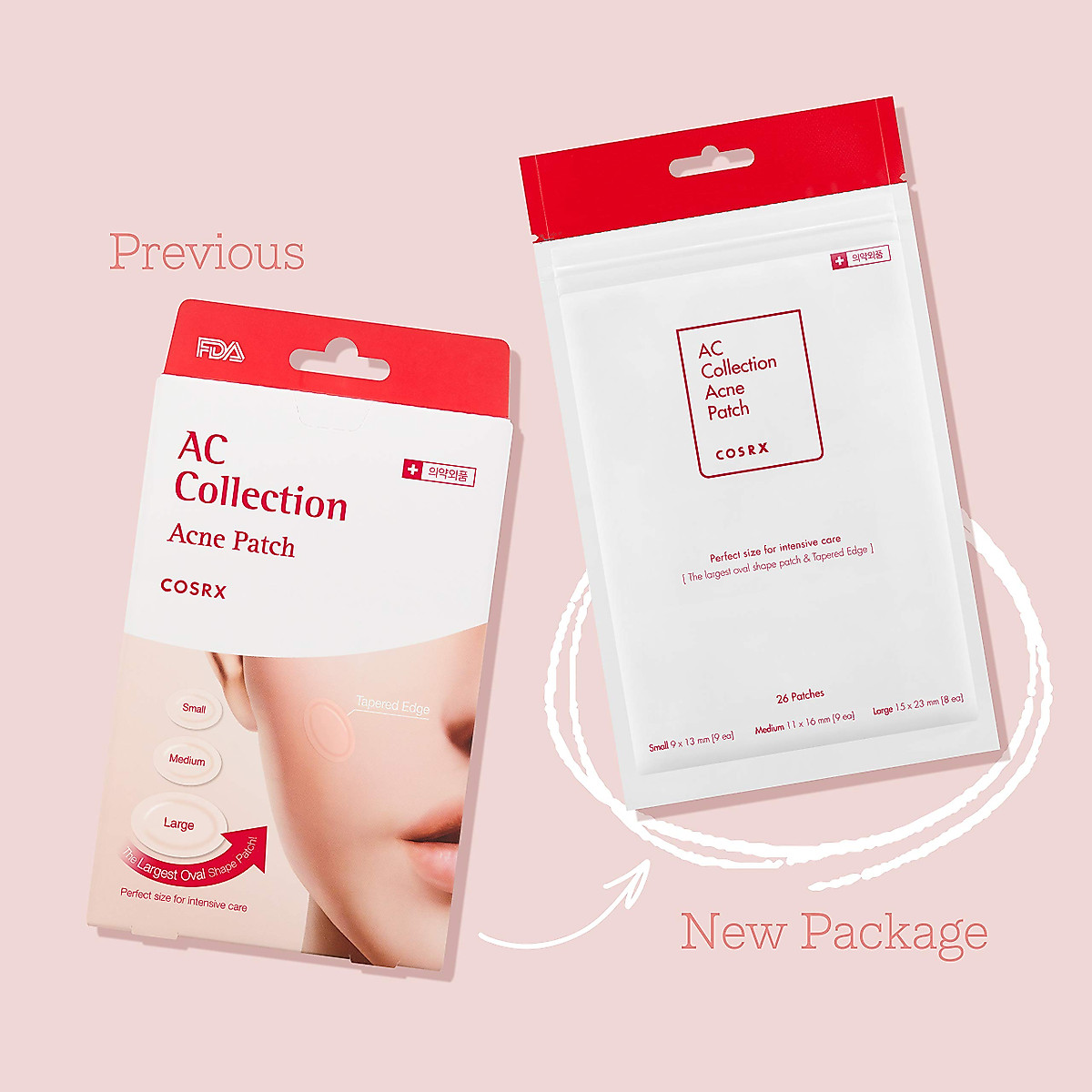 COSRX AC Collection Acne Patch, 26 Patches with Centella Asiatica Extract, Blemishes and Zits Cover, Spot Stickers for Face and Body