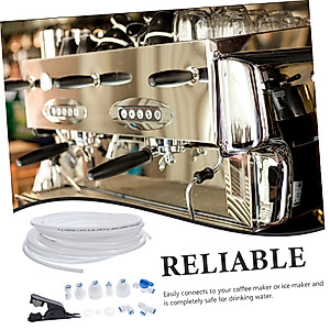 Angoily 1 Set Ice Machine Accessories Refrigerator Water Supply Kit Water Connection Kit 1/4 Tubing Water Line Splitter Fridge Water Line Kit Fittings Ao Cooler White Hose Water