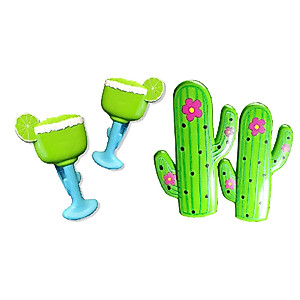2 Set (4 Ct) Cactus / Lemon Green Cup Beach Towel Clips Jumbo Size for Beach Chair, Cruise Beach Patio, Pool Accessories for Chairs, Household Clip, Baby Stroller