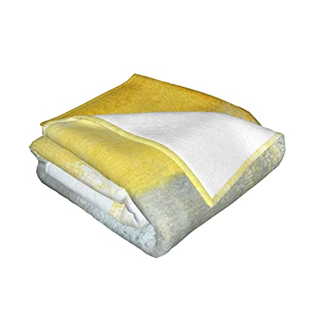Yellow Grey Abstract Soft Flannel Fleece Blanket Breathable Throw Blanket Halloween Chirstmas Days Rustic Cozy Blanket for Couch Sofa Bed Living Room Suitable for All Season 50x60 inch