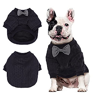 IDOMIK Dog Sweater Ugly Christmas Sweater, Cozy Turtleneck Knitted Pet Sweaters Soft Thermal Knitwear Pullover Boys Girls Classic Warm Winter Pet Outfit Apparel Shirts Clothes for Small Medium Doggies