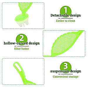 Sihuuu Rice Washing Stick Tool, Multifunctional Rice Washers & drainer, Stirring Rice Washer, Rice Washing Brush Kit(3 Pcs)