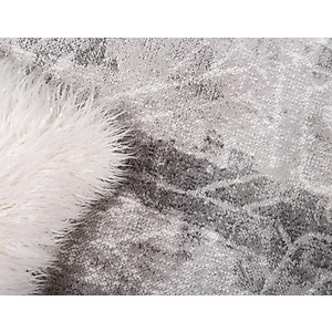 Unique Loom Sofia Collection Area Rug - Rainier (7' 1" x 10' Rectangle, Dark Gray/ Gray)