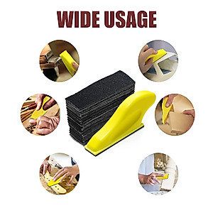 Micro Sander Tool Kit with 100 Piece Detail Finger Sander 3.5” x 1” Mini Sanding Block for Crafts, DIY, Wet Dry Sandpaper of 60, 80, 100,120, 150, 180,240, 320, 400 and 600 Grits