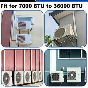 TAKTOPEAK Mini Split Line Cover: 4'' 7.5 Ft Line Hide for Mini Split Air Conditioner Central AC HVAC - Waterproof Decorative Pipe Cover for Outdoor