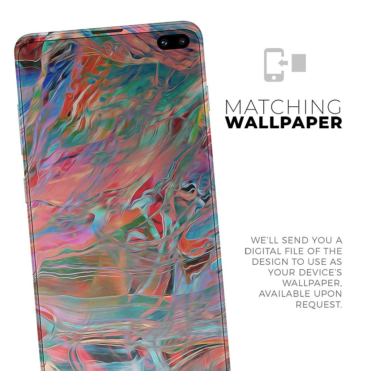 DesignSkinz Liquid Abstract Paint Remix V45 Protective Vinyl Decal Wrap Skin Cover Compatible with The Samsung Galaxy S20 (Screen Trim & Back Glass Skin)