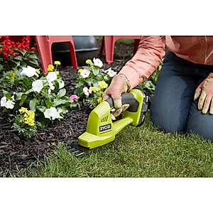 RYOBI ONE+ 18-Volt Lithium-Ion Cordless Grass Shear and Shrubber Trimmer - 1.3 Ah Battery and Charger Included
