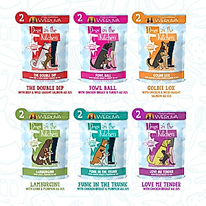 Weruva Dogs In The Kitchen, Variety Pack, Pooch Pouch Party!, Wet Dog Food, 2.8Oz Pouches (Pack Of 12)