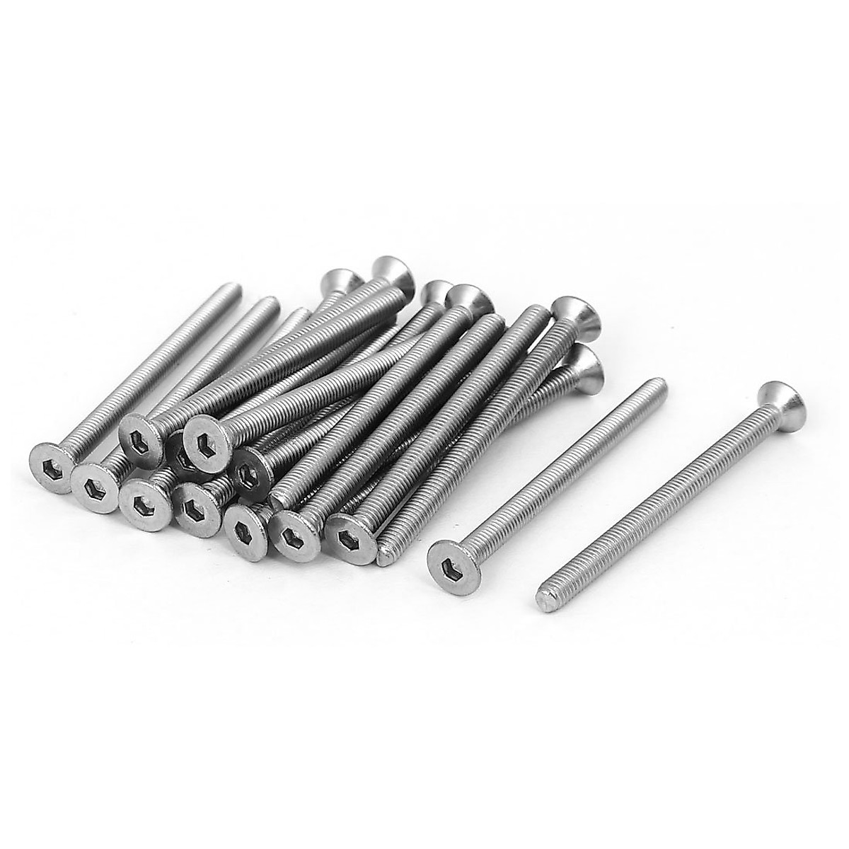 uxcell® DIN7991 M3x40mm 316 Stainless Steel Flat Head Hex Socket Cap Screw Bolt 20pcs