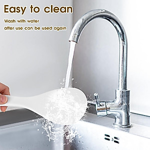 2PCS Rice Serving Spoon White Non-Stick Rice Spoon Paddle Rice Cooker Spoon Large Plastic Rice Spatula 7.95 Inch