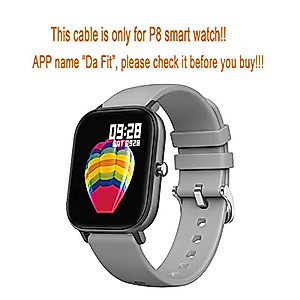 Portable Magnetic Charger with USB Charging Cable Cord for Smart Watch, Compatible for P8 Watch