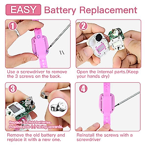 SKYROKU Potty Training Watch for Toddlers – Cute Toilet Shape, Music & Light Reminders, 3 Songs, Countdown Timer, Replaceable Battery, Silicone Strap – Easy Setup & Safe for Kids(Pink)