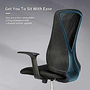 FLEXISPOT Office Chair Height Adjustable Computer Desk Chair Ergonomic Home Office Desk Chair with Y Shape Backrest Black