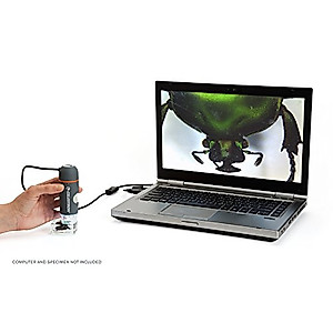 Celestron - 5 MP Digital Microscope Pro - Handheld USB Microscope Compatible with Windows PC and Mac - 20x-200x Magnification - Perfect for Stamp Collecting, Coin Collecting