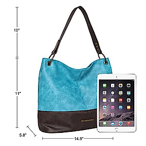 Montana West Large Hobo Bag Leather Purses and Handbags for Women Top Handle Shoulder Satchel Handbags Fashion Ladies Designer Handbags with Pockets Zipper Leather Tote Purse for Women MWC-047TQ