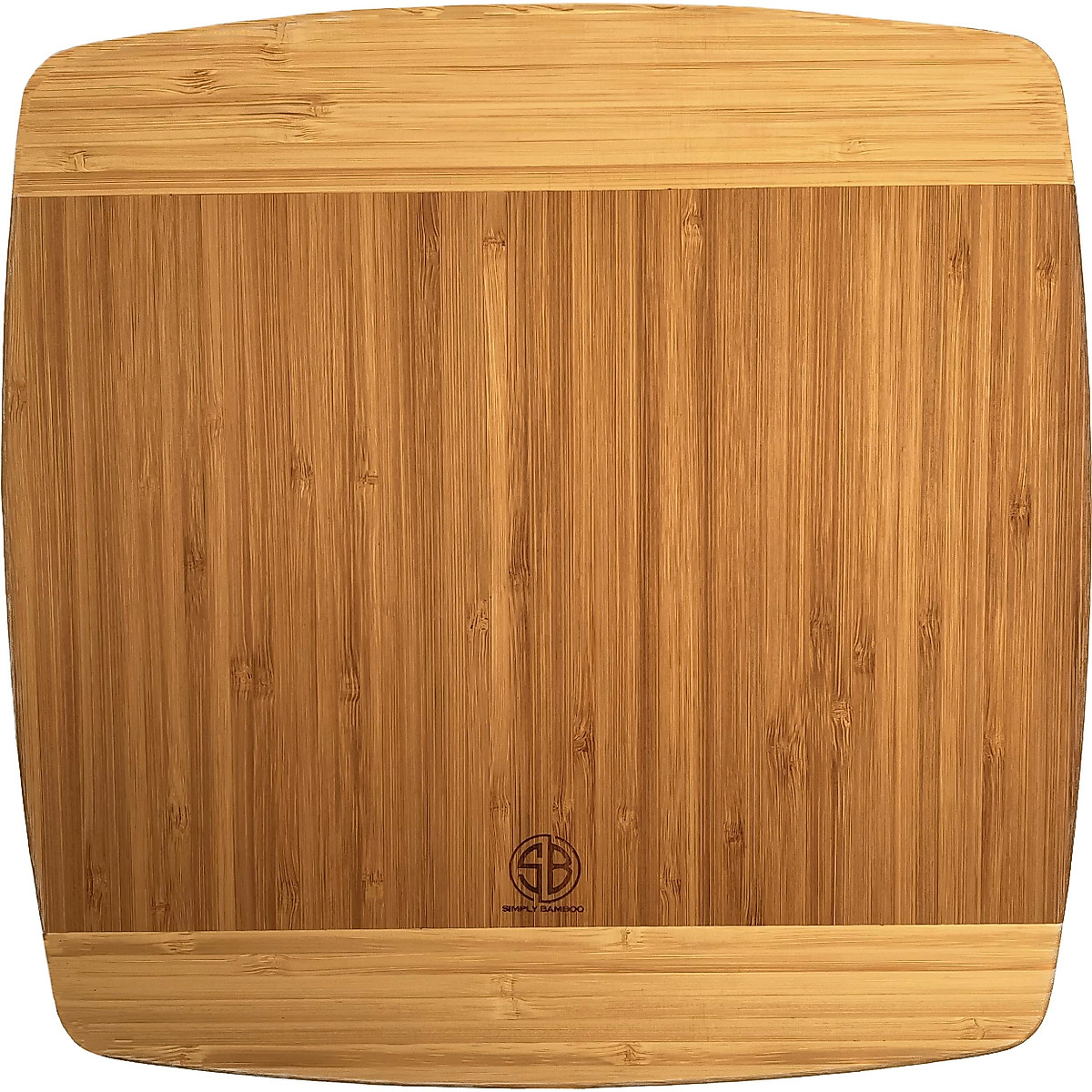 Simply Bamboo CBN112 Napa Bamboo Wood Cutting Board for Kitchen | Chopping Board | Carving Vegetables, Fruits, Meat - 12'' x 12" x 0.75"