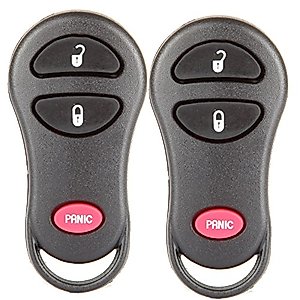 cciyu Replacement Keyless Entry Remote Car Key Fob Clicker Transmitter Alarm 2 X 3 Buttons Replacement for Chrysle/for D odge/Plymouth GQ43VT17T