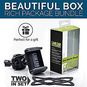 Bike & Motorcycle Phone Mount - for iPhone 14 Pro (13, 12, SE, Plus/Max), Galaxy s22 or Any Cell Phone - Universal Handlebar Holder for ATV, Bicycle & Motorbike. +100 to Safeness & Comfort