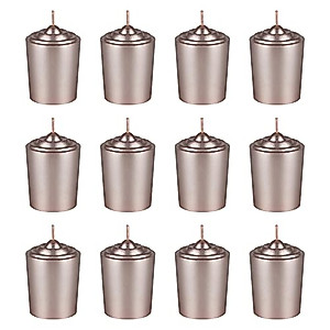 Mega Candles 12 pcs Unscented Rose Gold Votive Candle, Hand Poured Wax Candles 15 Hours 1.5 Inch x 2.25 Inch, Home Décor, Wedding Receptions, Baby Showers, Birthdays, Celebrations, Party Favors & More