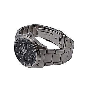 SEIKO Men's SNZG13 SEIKO 5 Automatic Black Dial Stainless-Steel Bracelet Watch