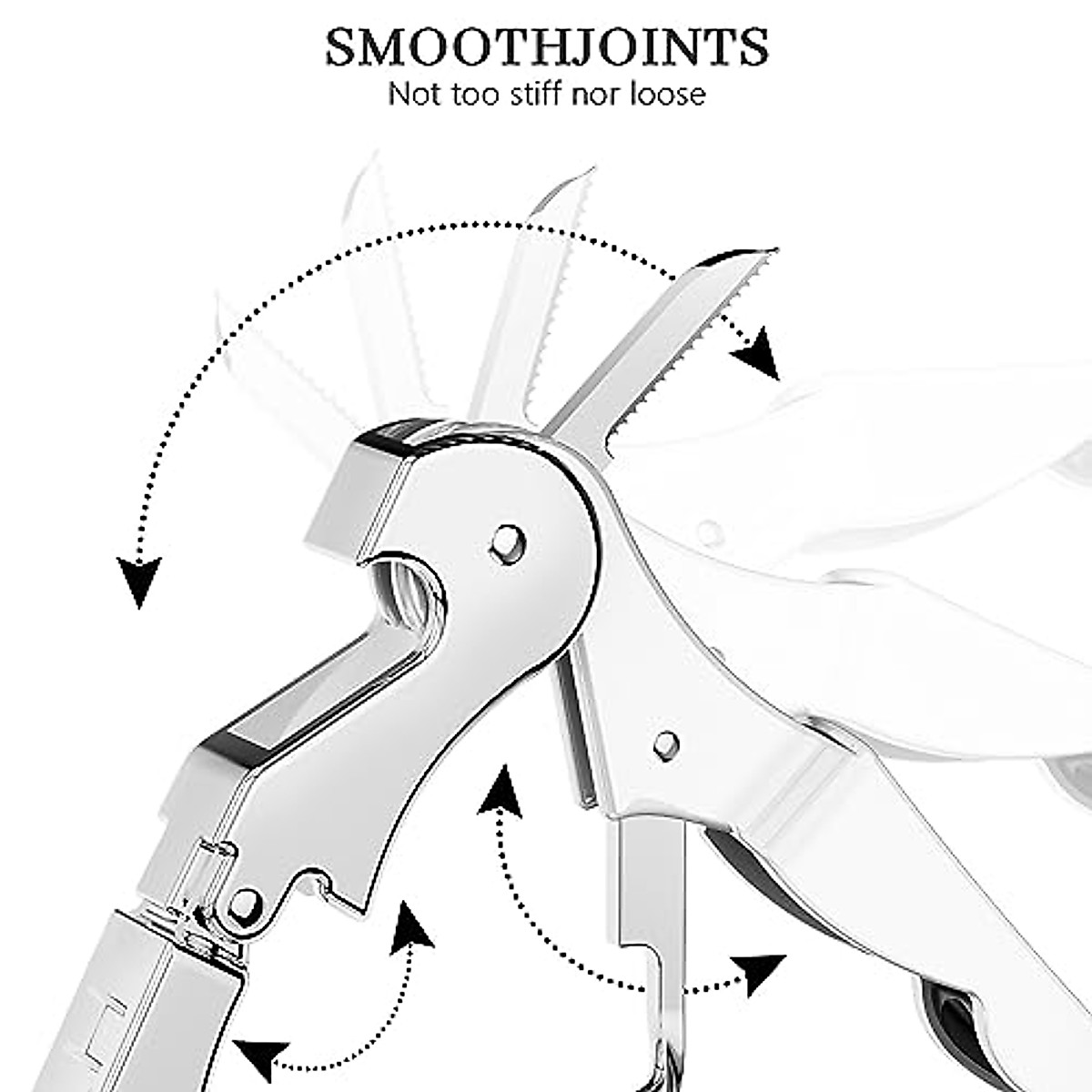 HYZ 4-Pack Wine Opener Waiter Corkscrew, Professional Wine Key for Servers, Bartender with Foil Cutter, Manual Wine Bottle Opener Double Hinged (White,Pink,Purple,Aqua Blue)