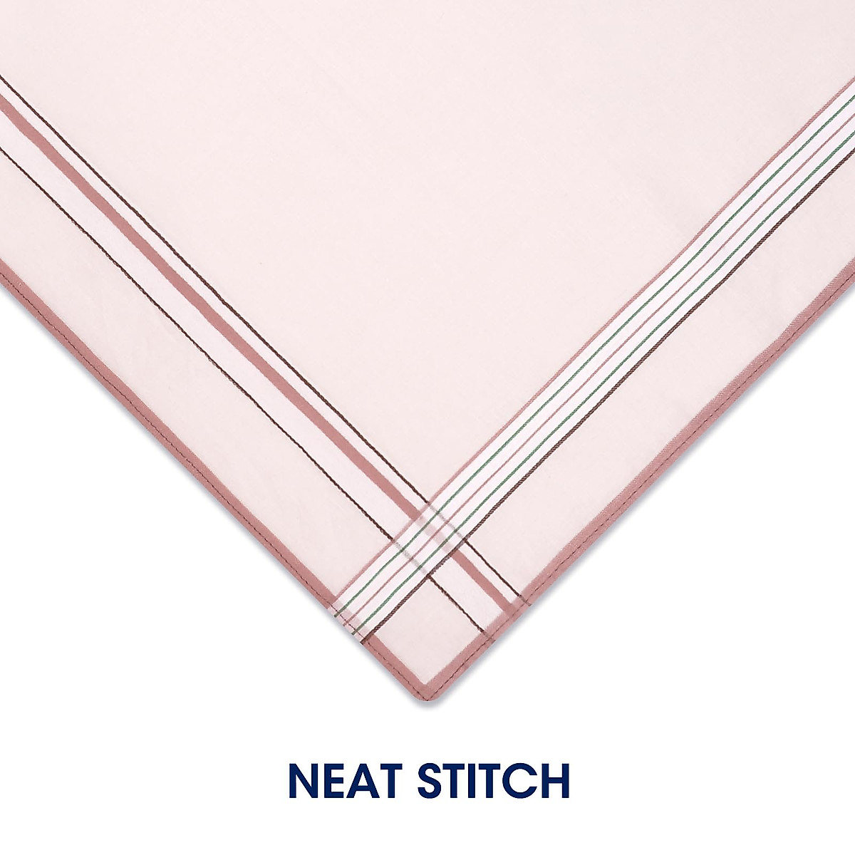 Selected Hanky 100% Cotton Men's Handkerchief 6 Piece Gift Set