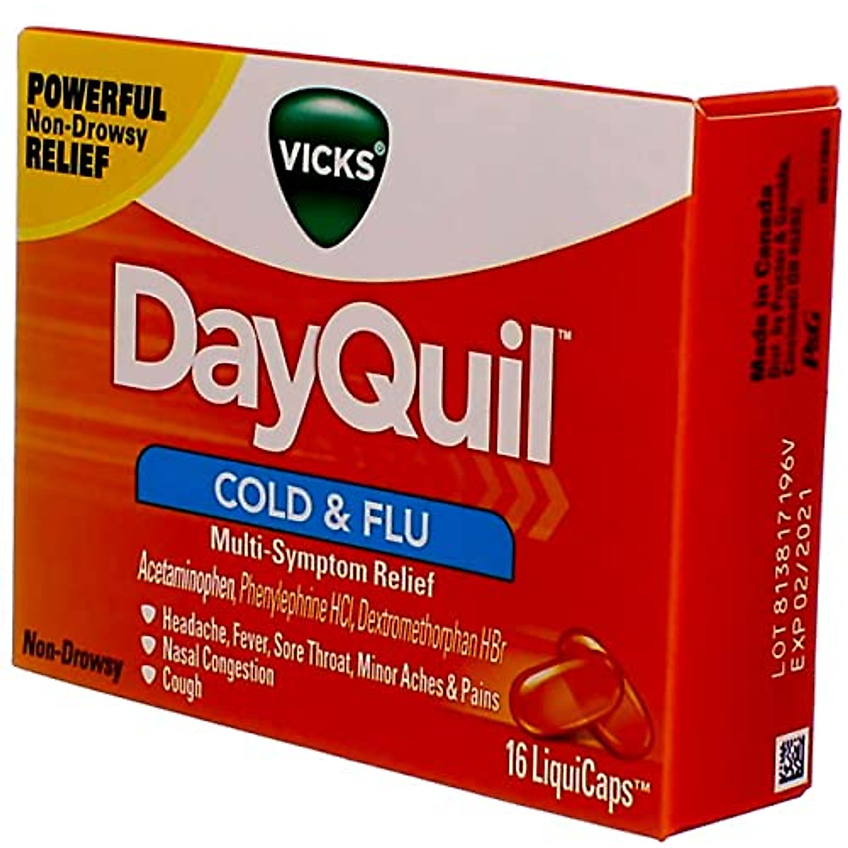 Vicks Vicks Dayquil Liquicaps, 16 Each (Pack of 2)