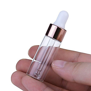 Glass Dropper Bottles,50 Packs Essential Oil Dropper Bottle Clear Glass Vials Sample Dropper Bottle Perfume Cosmetic Liquid Containers With Glass Eye Dropper (3ml)